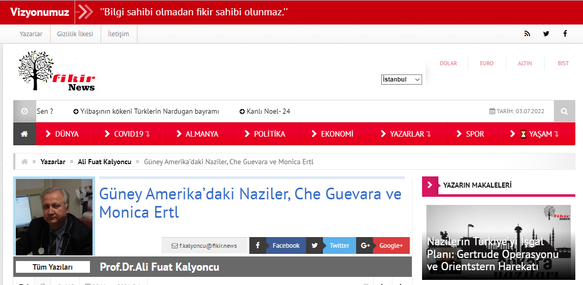 NAZİZM DOSYASI /// Prof. Dr. Ali Fuat KALYONCU : Güney Amerika’daki ...