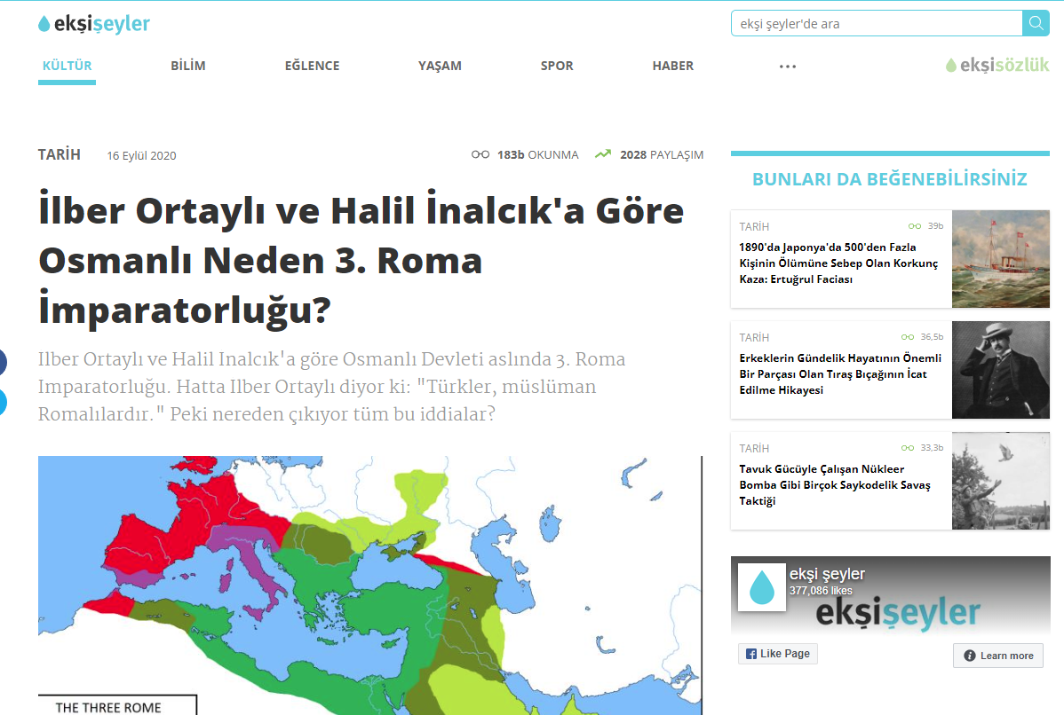 TARİH : İlber Ortaylı ve Halil İnalcık'a Göre Osmanlı Neden 3. Roma ...